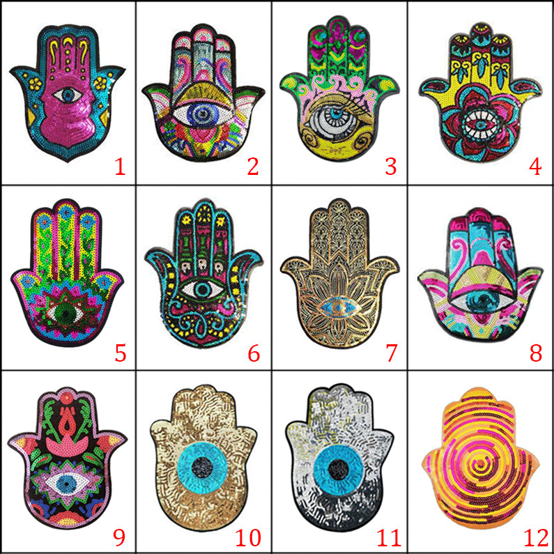 Large Size Evil Eyes Sequin Patch - Sew On / Iron On Backing – GeekerCreate