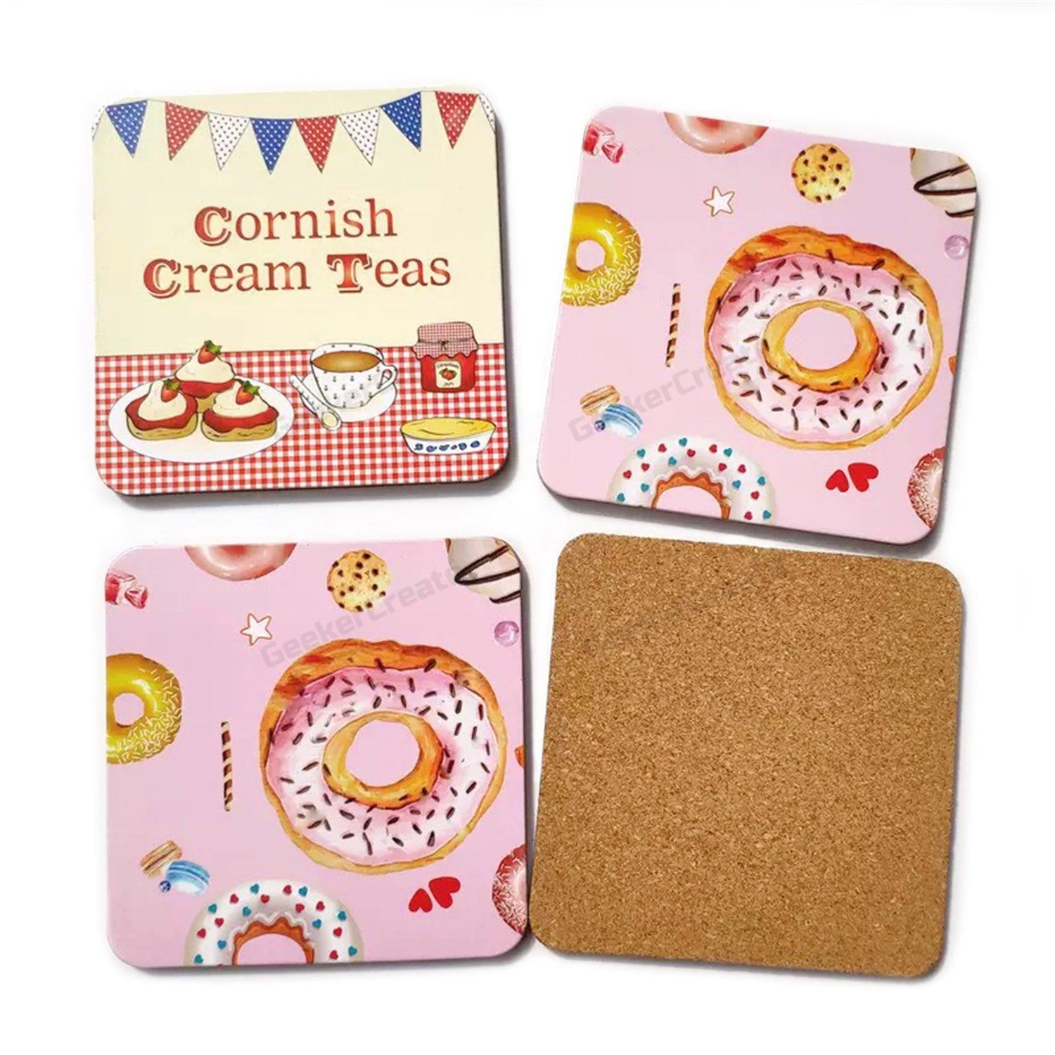 Custom Printed Cork-Back MDF Coasters Promotion Bar Drink Table Mat ...