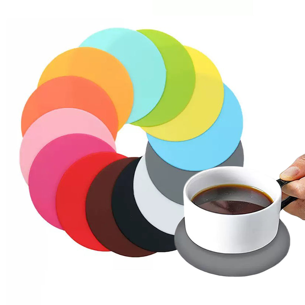 Custom Soft PVC Rubber UV Printed Coaster Round Square Drink Table Mat ...