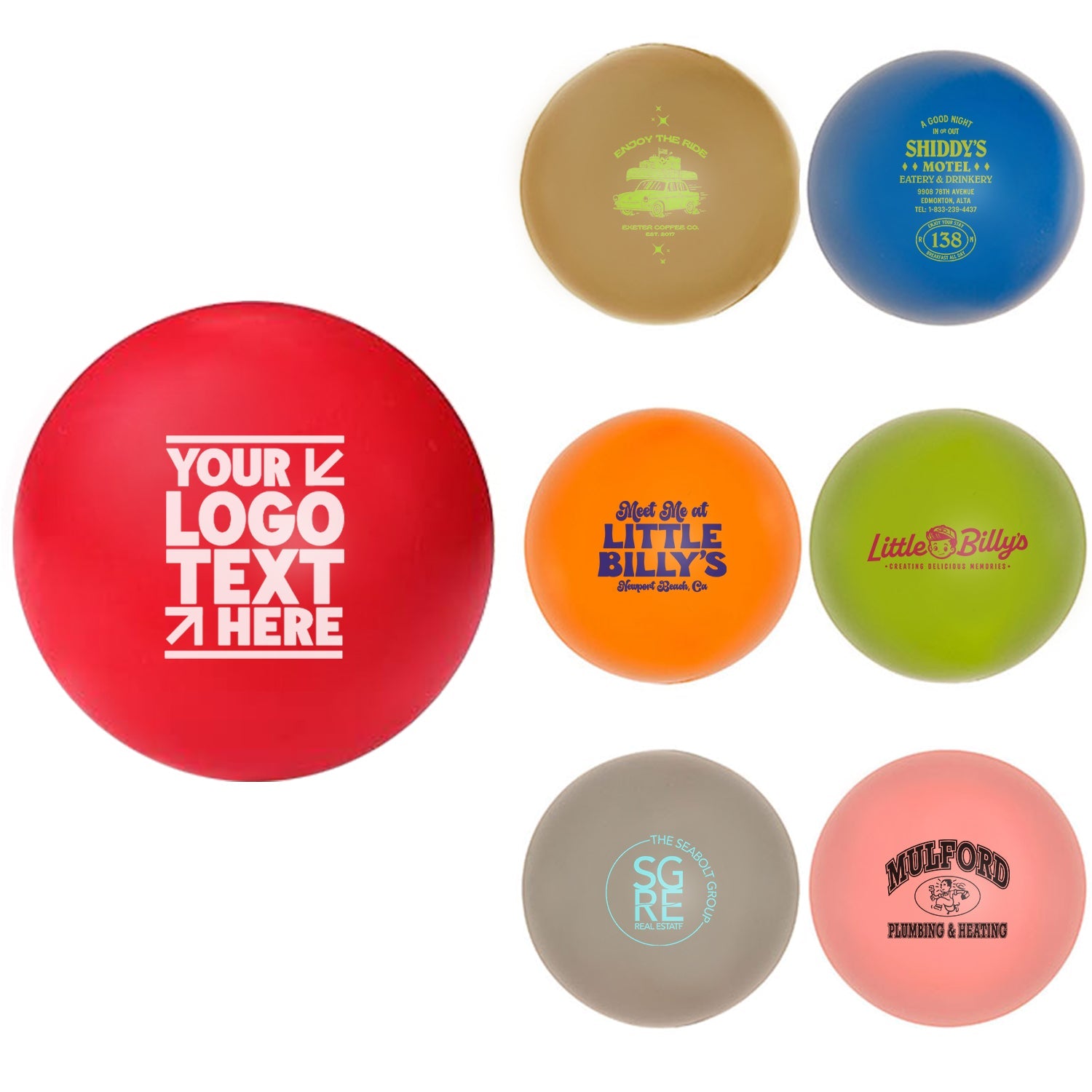 Custom Imprinted Balls High Bounce Round Foam Stress Reliever Balls ...