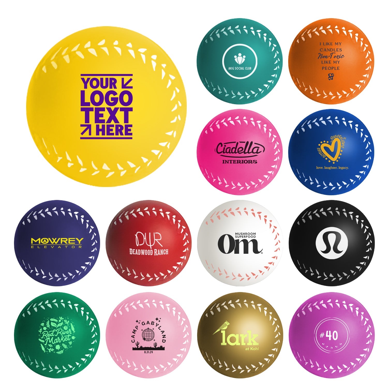 Custom Printed Baseball Stress Relievers Sports Toys With Your Logo ...