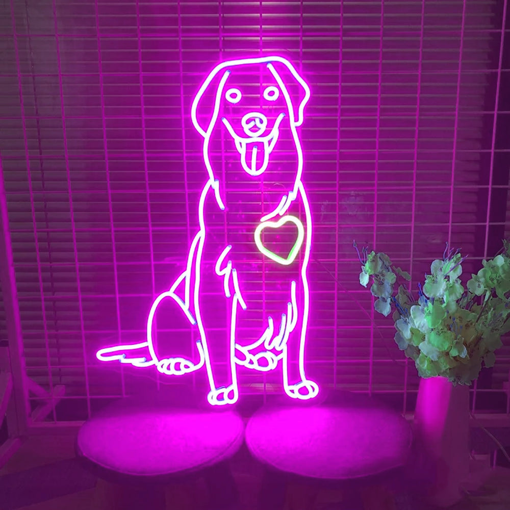 Golden Retriever Cut Dog - LED Neon Sign – GeekerCreate